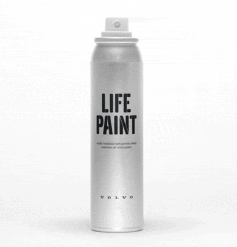 Volvo unveils ultra-reflective safety spray paint called LifePaint ...