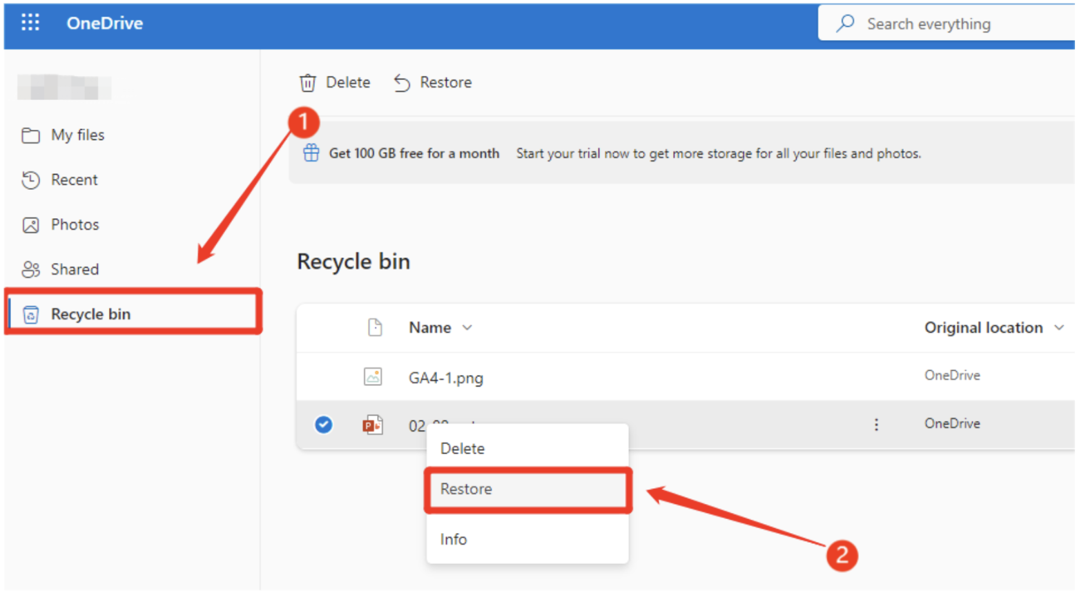 Recover Emptied Recycle Bin Onedrive at Christy Thrower blog